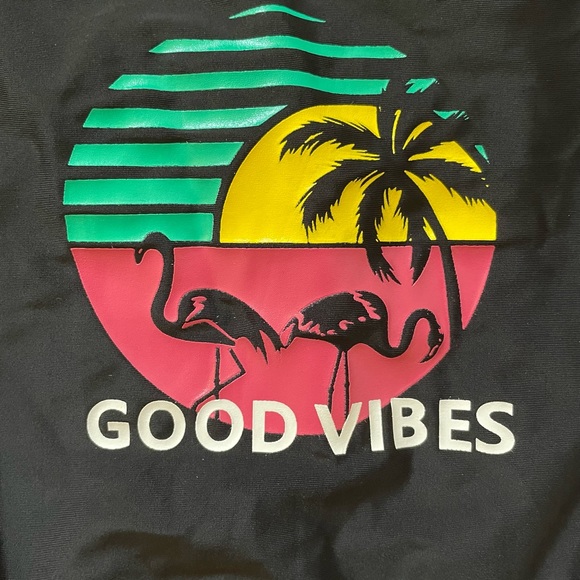 Yaffi | Swim | Nwt Yaffi Kids Black Good Vibes One Piece Bathing Suit ...